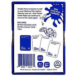 Kids Against Maturity Expansion Pack #3, Card Game for Kids and Families, Super Fun Hilarious for Family Party Game Night (Core Game Sold Separately)