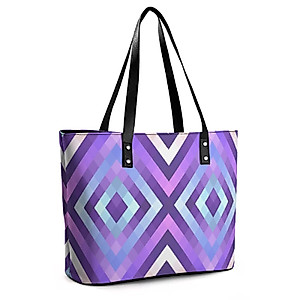 Womens Handbag Aztec Pattern Leather Tote Bag Top Handle Satchel Bags For Lady