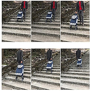 Shopping Trolley on Wheels Multi Function Shopping Cart Trip Climbing Stairs Cart Collapsible Portable Lever Car Small Trailer Trolley Storage Hand Trucks,#5 ,