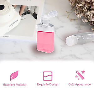 40 Pack 2 Oz Plastic Refillable Bottles with Flip Cap,Plastic Hand Sanitizer Bottles,Travel Size Bottles with Flip Cap,Reusable Containers with Flip Caps for Travel,Bussiness Trip,Outdoor Camping