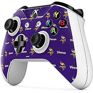 Skinit Decal Gaming Skin Compatible with Xbox One S Controller - Officially Licensed NFL Minnesota Vikings Blitz Series Design