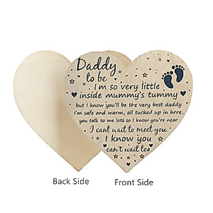 Dadaly Decor Daddy to Be Sign Gifts from Bump for Dad/Father New Born Baby Son Daughter Plaque