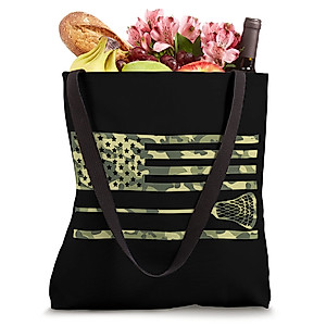 Camo American Flag Lacrosse Tote Bag