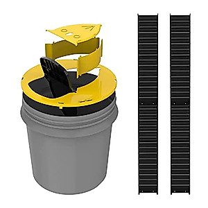 Mouse Trap Bucket - Multi-Catch, Auto-Reset, Humane or Lethal Rat Trap - Mouse Traps Indoor for Home - No Chemicals or Glue Needed - Easy Release - Durable ABS Material - 5 Gallon Bucket Compatible