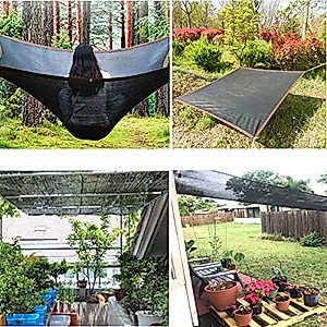 HHTHH Black Sun Mesh 80% Sunblock Shade Cloth 10ft x 6.5ft Taped Edge with Grommets UV Resistant Shade Sunblock Net Black Shade Cloth for Greenhouse, Parking, Garden Yard or Kennel