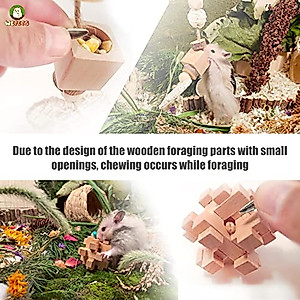 Wepets Hamster Toys, for Hamster, Gerbils, Mice, Rats and Other Small Animals to Chew and Play with, Induce Them to Grind Their Teeth, Reduce Depression. (Pattern-A)