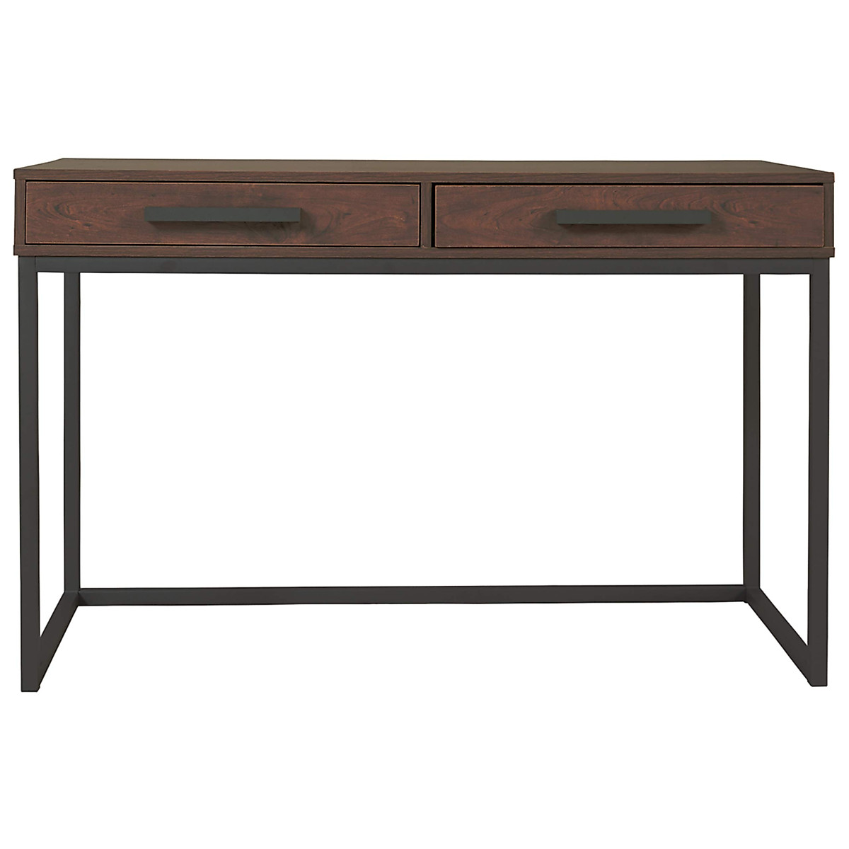 Signature Design by Ashley Horatio Urban Industrial 48" Home Office Desk with 2 Drawers, Brown