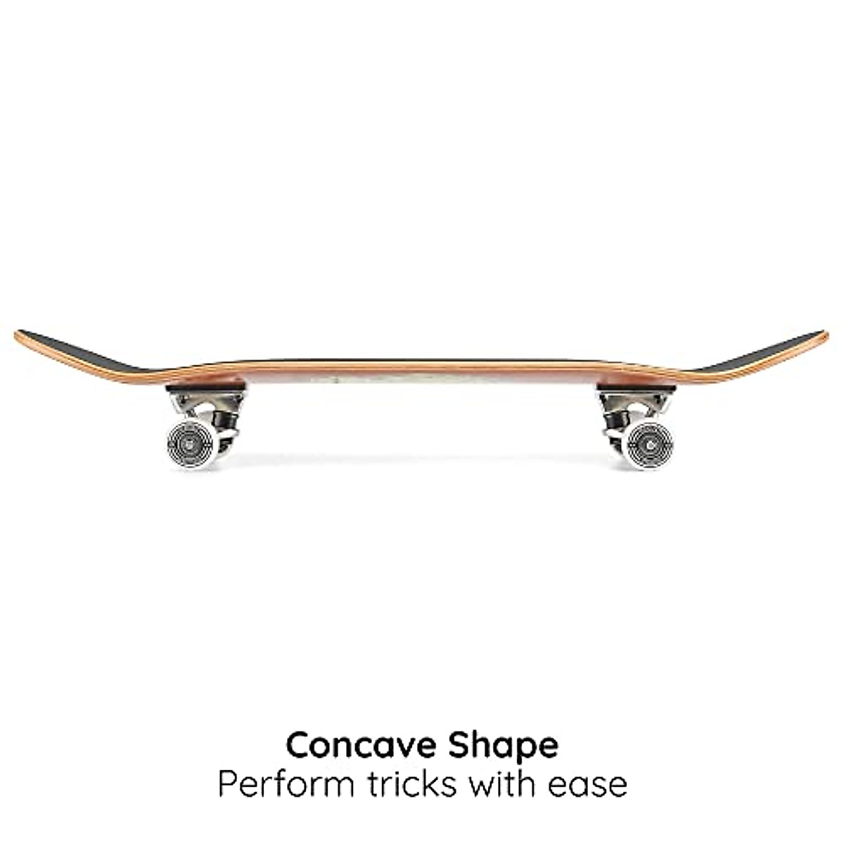 Osprey Skateboards for Beginners | 31 x 8 Inch Adult Skateboard with 7 Layer Canadian Maple Deck, Double Kick Concave Skateboard for Riding and Tricks, Multiple Designs