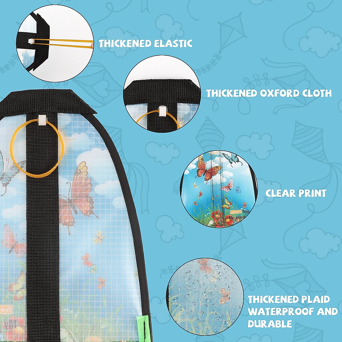 Lewabov 2 Pcs Children's Thumb Ejection Kite, Mini Beach Kite Easy to Fly, 4-18 Years Old,Small Funny Outdoor Sports Toys.