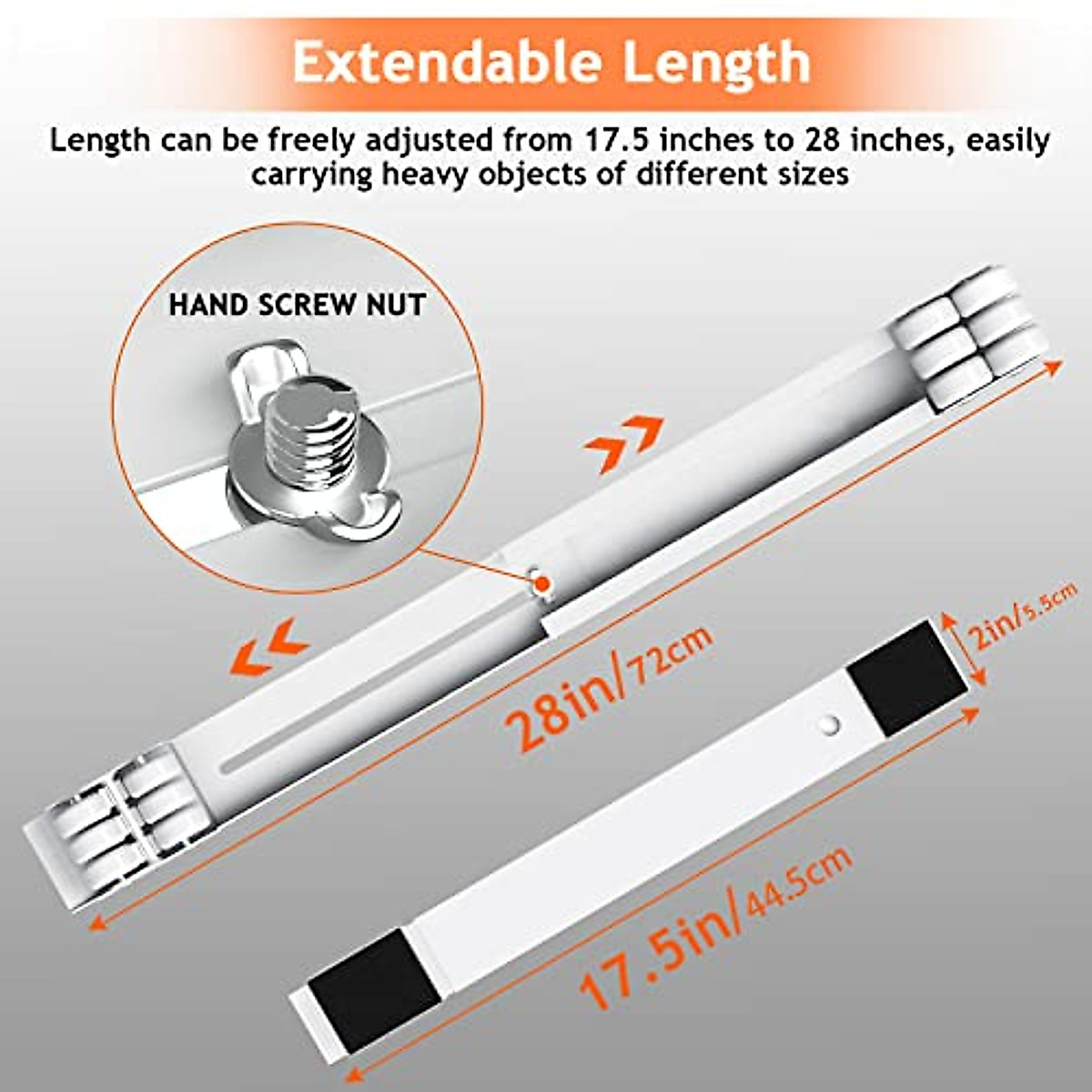 Ronlap Furniture Washing Machine Dolly, Extendable Appliance Rollers Refrigerator Heavy Duty, Washing Machine Stand Wheels Fridge Appliance Dolly Movers Mobile Washer and Dryer Moving Base, White