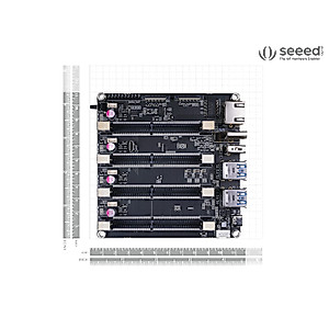 seeed studio Jetson Mate with Case&Cooling Fan, Compatible with NVIDIA Jetson Nano/NX, Jetson Nano/NX Carrier Board for GPU Cluster GPU Server and Homelab.