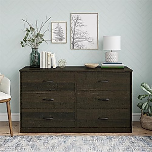 Ameriwood Home Everly Wide 6-Drawer Dresser, Espresso
