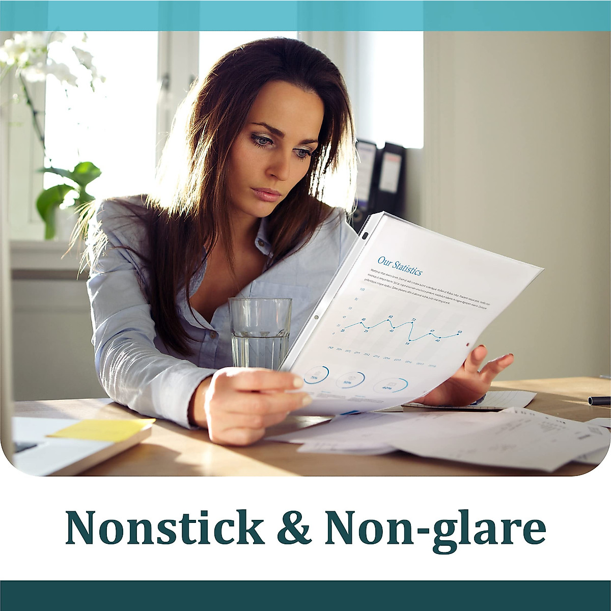 100 Count Diamond Clear Extra Heavyweight Sheet Protectors, 4 mils Strong, by Gold Seal, 8.5 x 11", Top Load, 100 Pack