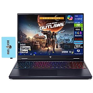 acer Predator Helios Neo Gaming Laptop 16.0" 165 Hz IPS WUXGA Display (Intel i9-14900HX, 16GB DDR5, 1TB SSD, GeForce RTX 4060 8GB, RGB KB, 2 Thunderbolt 4, WiFi 6, Win11H) w/Dockztorm Hub