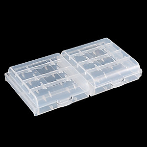 Battery Case,10 Pcs Multifunctional Transparent Hard Plastic Case Holder Storage Box for AA AAA Battery,for Travel, Camping, Hiking or at Home