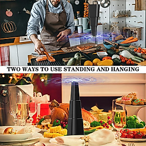 hibiker Stretchable Fly Fans for Tables 4 Packs,Portable Outdoor Fan,Food Fan for Indoor Outside,Battery Powered Fly Fan for Picnic,Party,Restaurant,Kitchen and BBQ