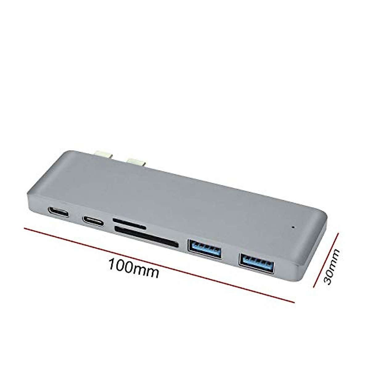 SHYPT Multifunctional USB-C Hub ，USB Hub 6 in 1 Type-C USB-C Hub Adapter Dual USB 3.0 Port