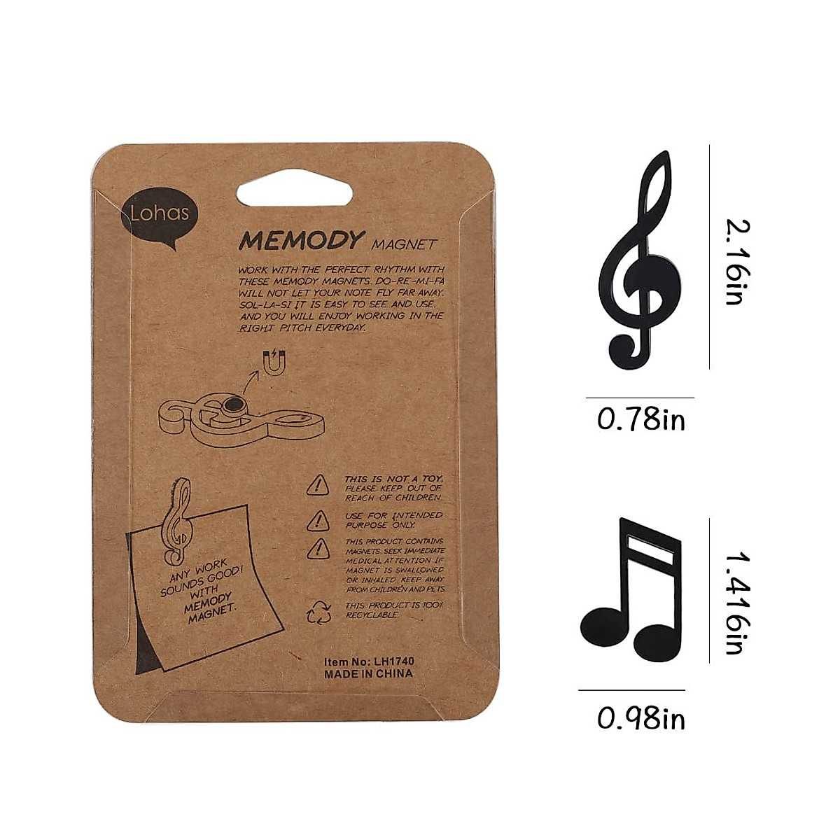 JJJ 12 Pcs Musical Notes Magnets Fridge,Black and White Small Fridge Magnets Cute Decorative Refrigerator for Office Kitchen Magnets Locker Glass Magnets, one size (BXT02)