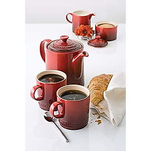 Le Creuset Stoneware Espresso Mug, 3 oz., Cerise, 1 Count (Pack of 1)