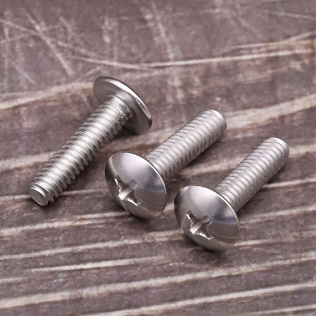 1/4-20 x 1 Truss Head Machine Screws, Phillips Drive, Fully Machine Thread, 18-8 Stainless Steel 304, Bright Finish, Pack of 50