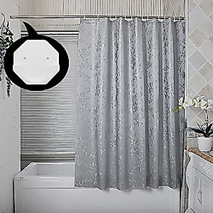 Curtain Rod Holder MEETOOT 2pcs Shower Curtain Rod Mount Holder For Wall Adhesive Bathroom Shower Rod Tension Retainer Hexagonal White with Screws DIY Shower Rod