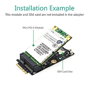 Mini PCI-E to M.2(NGFF) Key A/E Adapter with SIM Card Slot
