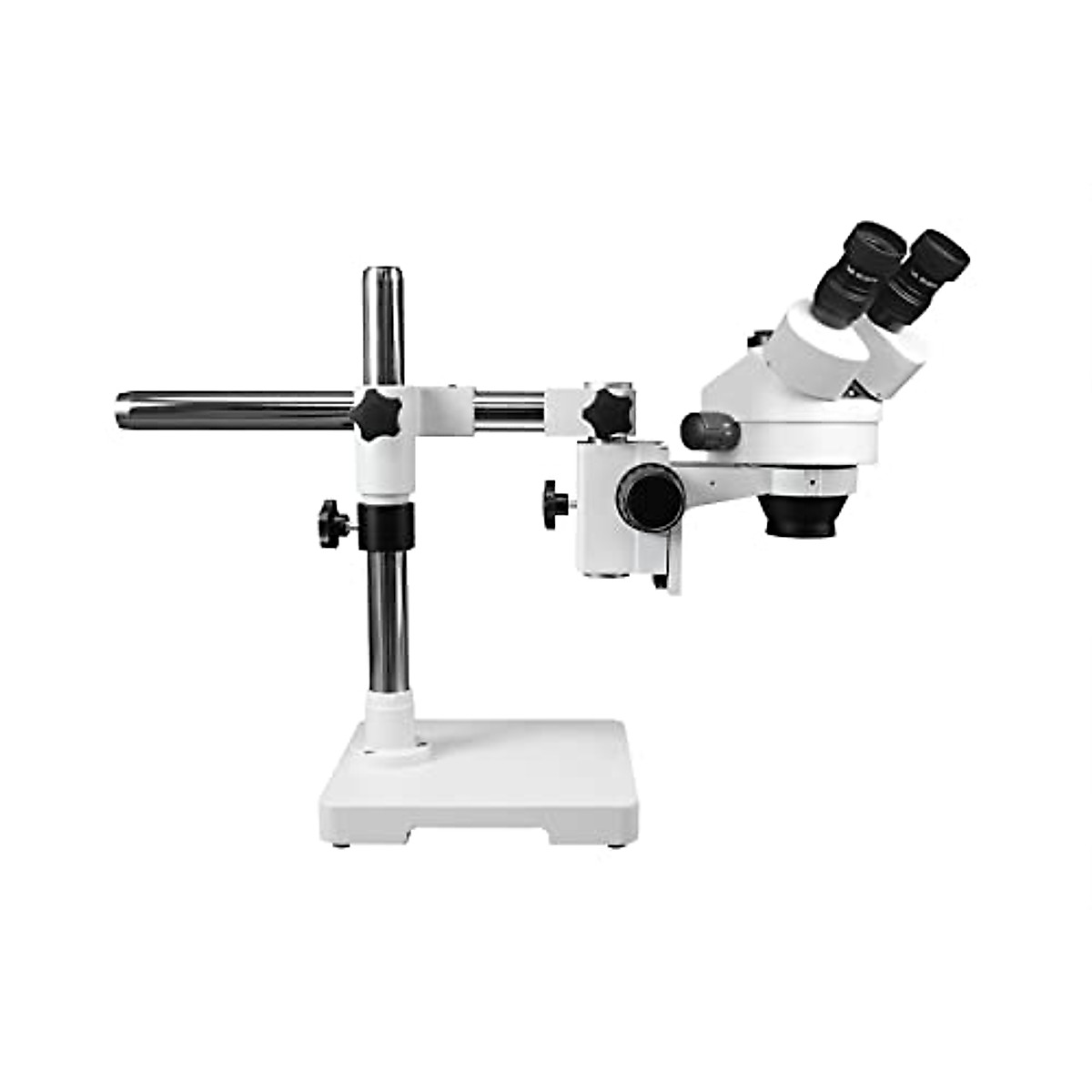 Vision Scientific VS-3FZ-IFR07 Simul-Focal Trinocular Zoom Stereo Microscope | 10x WF Eyepiece, 0.7X—4.5X Zoom, 3.5X—90x Magnification, 0.5X & 2X Aux Lens