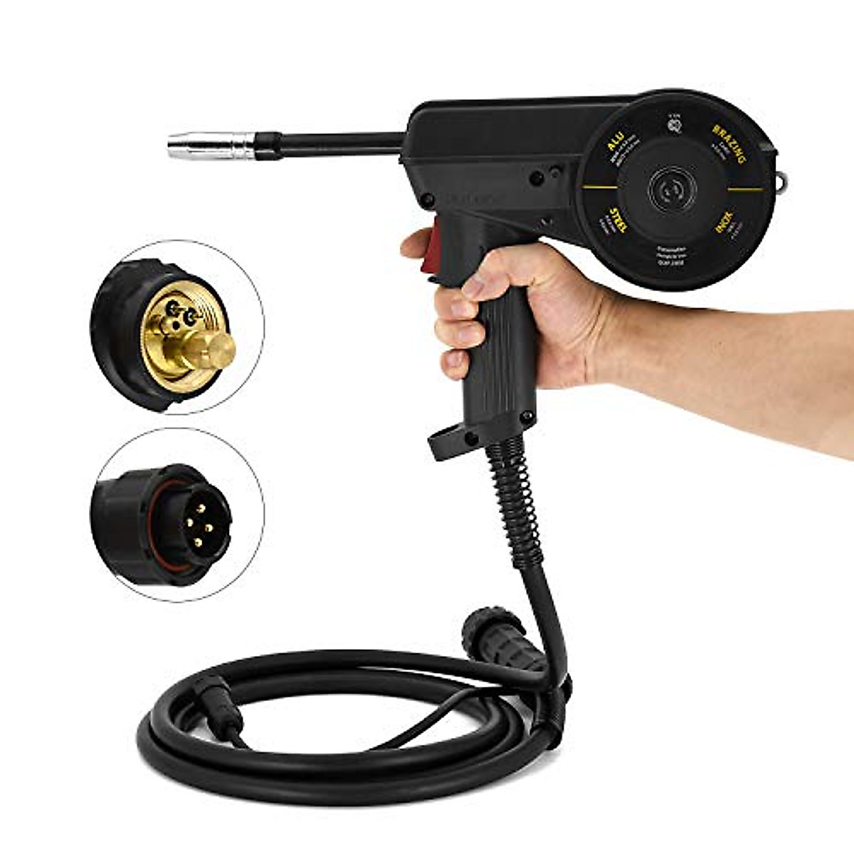  HZXVOGEN 200A Spool Gun for Aluminum MIG Welding 10FT for MIG Welder