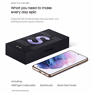 SAMSUNG Galaxy S21+ Plus 5G (128GB, 8GB) 6.7" AMOLED 2X, Snapdragon 888 (Fully Unlocked for AT&T, Verizon, T-Mobile, Global) G996U1 (w/Fast Wireless Charger, Violet) (Renewed)