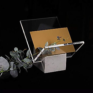 Storage Newspaper Baskets Creative Acrylic Magazine Magazine Rack Office Desktop Newspaper Rack Shelf Bedroom Home Rack (Color : Clear, Size : 272021cm)