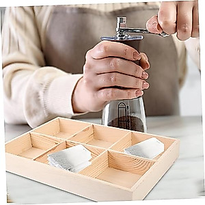 BESTOYARD organizer for tea bags tea bag organizer for counter teabags organizer tea bag holder organizer tea containers for tea bags tea storage coffee sugar bag dispenser wooden plate