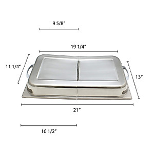 Thunder Group Stainless Steel Hinged Dome Cover 3 x 21.25 x 13 Inch