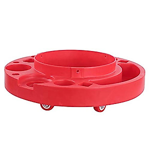 BISupply 5 Gallon Bucket Dolly - Detailing Cart for 11.5 Inch Rolling Car Wash Bucket with Wheels and Compartments