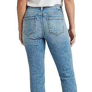 JAG Jeans Women's Petite Carter Mid Rise Girlfriend Jeans, Del Mar, 8 Petite