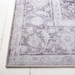 SAFAVIEH Tucson Collection Area Rug - 9' x 12', Light Purple & Sage, Traditional Design, Washable & Slip Resistant, Ideal for High Traffic Areas in Living Room, Bedroom & Dining Room (TSN105W-9)