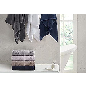 A1 HOME COLLECTIONS 100% Organic Cotton Towels 700 GSM Plush Feather Touch Quick Dry Wash Cloth, Pack of 6 GOTS Certified, Oeko-Tex Green Certified, Organic Cotton Wash Cloth 13"X13" (White)