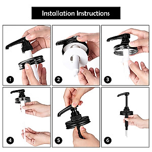 Mason Jar Honey Pump Dispenser & Honey Dipper,Stainless steel Lids and Food Grade Pumps for 2.75 Inch Regular Mouth,Home Use Jam,Ketchup,Honey,Syrups,Condiments,NO Rust, NO JAR QurHapzy