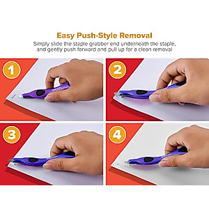 Bostitch Office Professional Magnetic Easy Staple Remover Tool - 3 Pack Neon Colored Staple Puller Stick for Office Home & School.