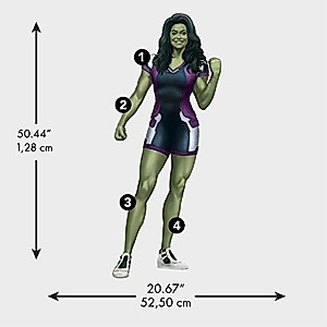 RoomMates RMK5258GM She Hulk Giant Peel and Stick Wall Decals, Green, Purple, Blue, Pink, Yellow