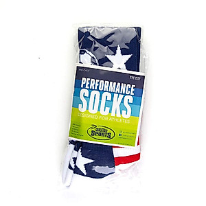 ChalkTalkSPORTS Soccer Youth Woven Mid-Calf Socks | USA | Red & White & Blue