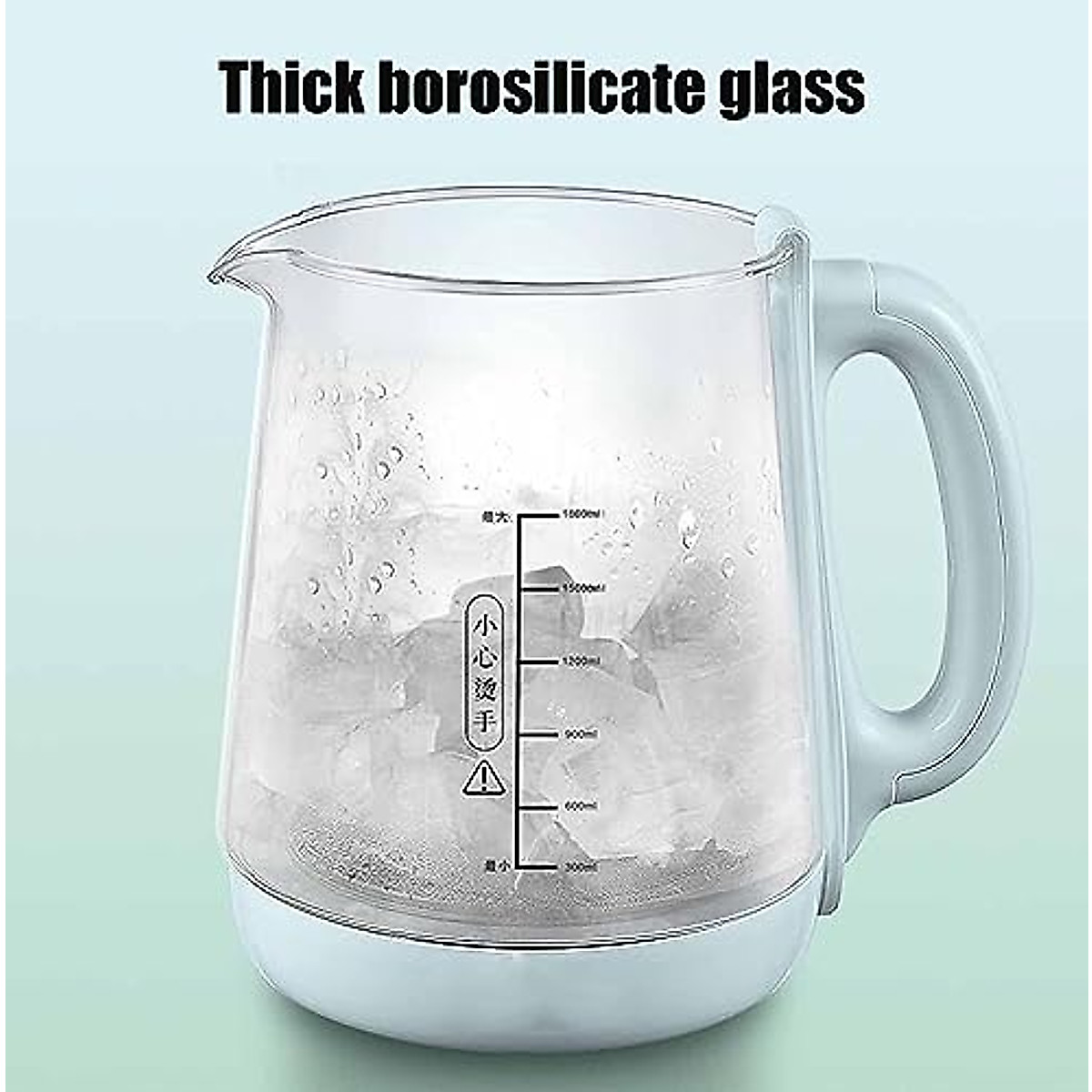 1.5L Household Electric Kettle Health Pot Automatic Thickening Glass Multi-Function Kettle Electric Boiling Teapot 12H Insulation High Borosilicate Glass A,1.5L