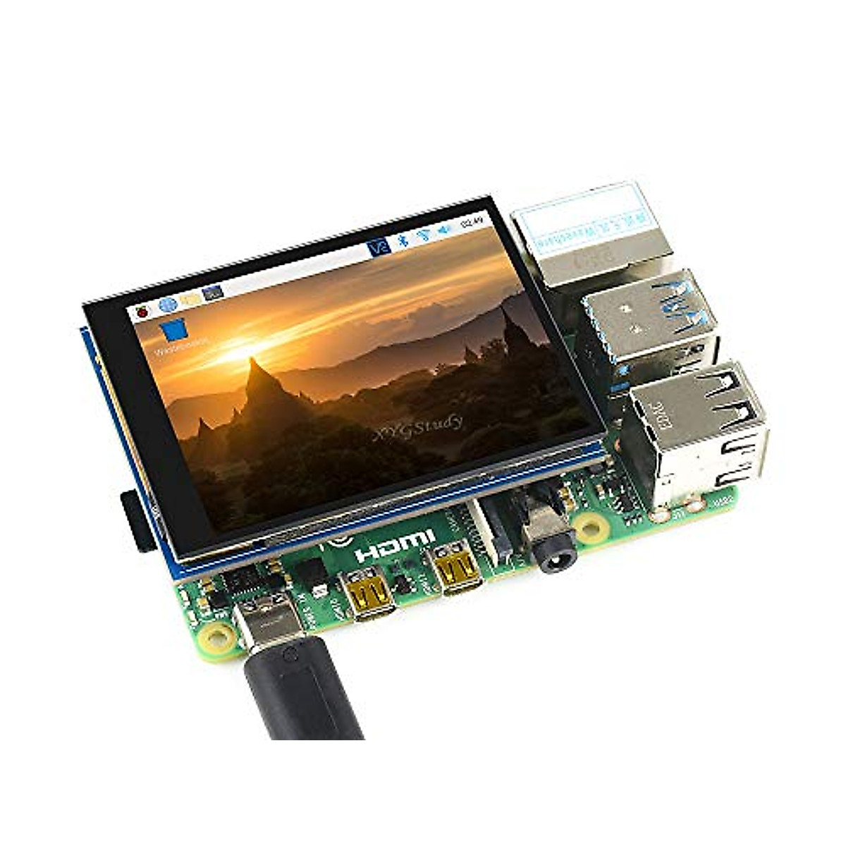 XYGStudy for Raspberry Pi 2.8inch IPS Capacitive Touch Screen DPI LCD Resolution 480×640 Display I2C Interface Compatible with Raspberry Pi 4B/3B+/3B/2B/Zero/Zero W WH