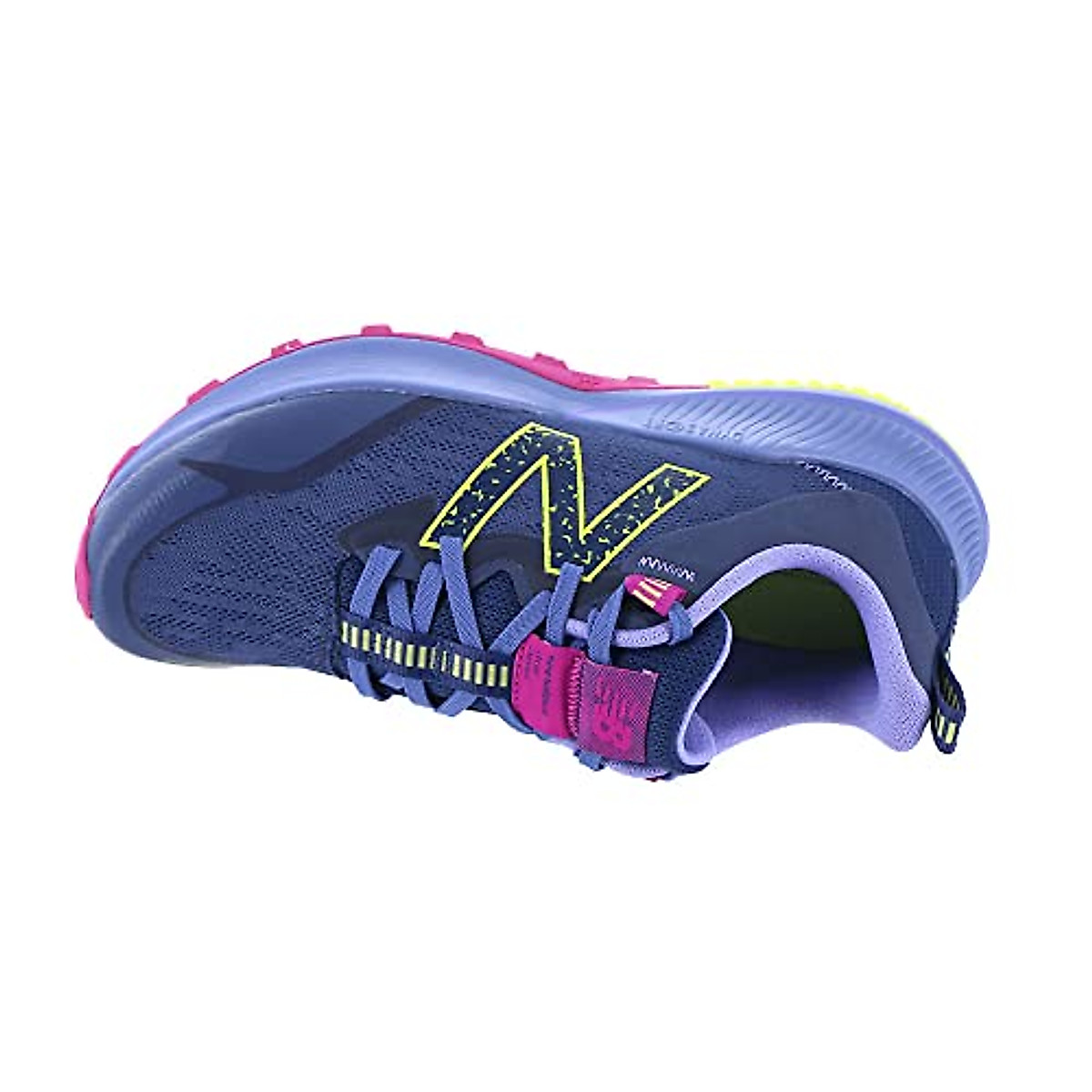 New Balance Women's Dynasoft Nitrel V4 Trail Running Shoe, Blue/Yellow/Pink, 10