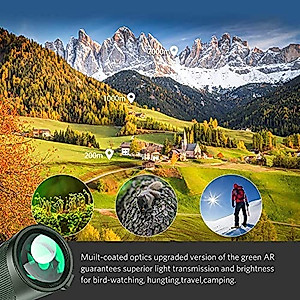 80x100 HD Monocular Telescope for Adults with Smartphone - High Power Monocular with Adapter Lightweight BAK-4 Prism & FMC Lens Monoculars for Bird Watching Stargazing Hunting Camping Hiking Travel