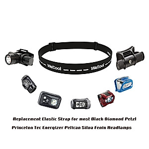 Weltool Durable Elastic Headband Replacement Elastic Strap for Most Black Diamond Petzl Princeton Tec Energizer Pelican Silva Fenix Headlamps 1”Width Comfortable Headlamp Band