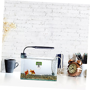 LIOOBO Fish Tank Hygrometer Indoor Aquarium Thermometer Terrarium Water Temperature Gauge Fish Tank Detector Humidity Gauge for Reptiles Water Thermometer LCD Aquarium Abs Tool Mini