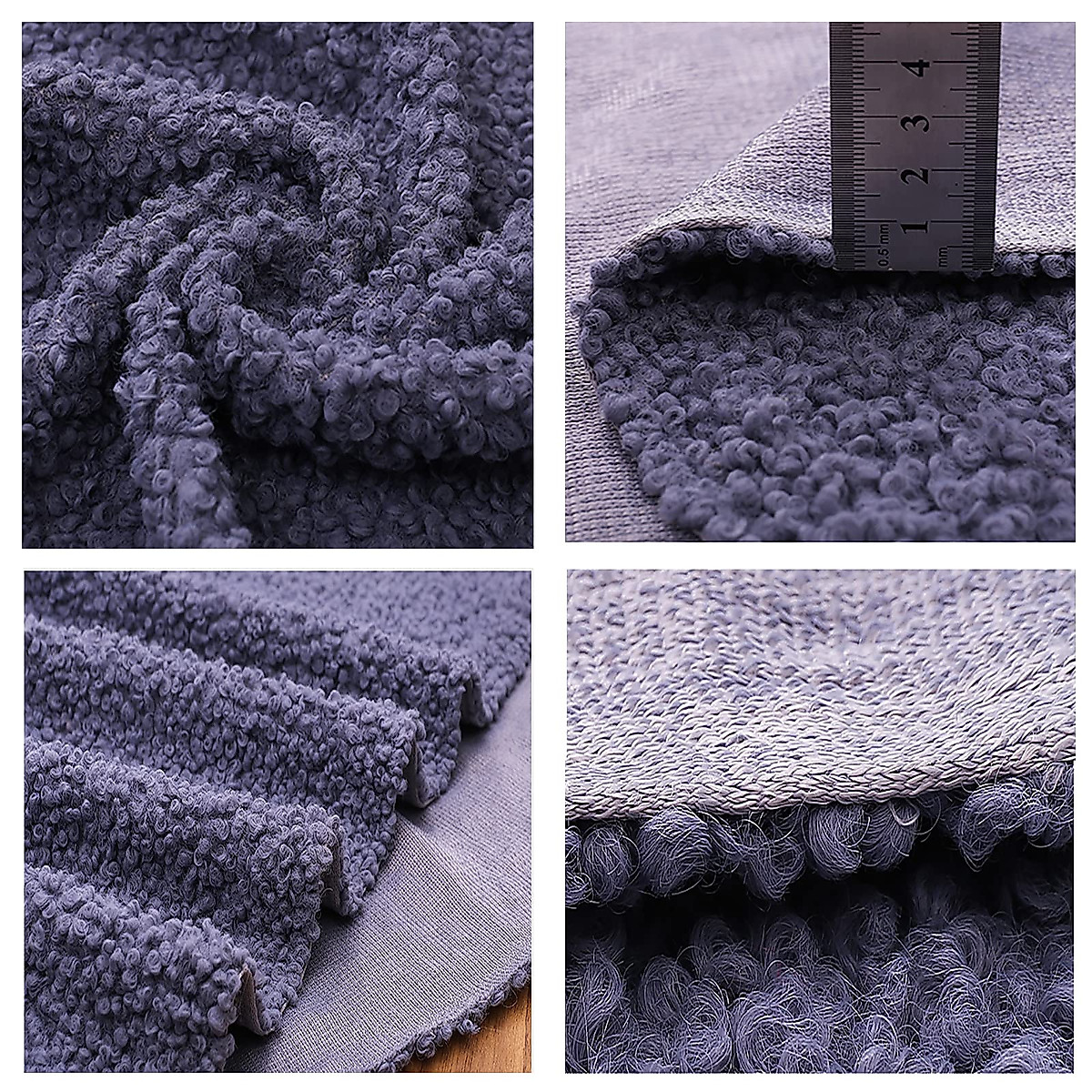 23 Colors Sherpa Fabric 160x50cm Sheepskin Curly Wool Lambswool Fabric Faux Fur Fabric for Thermal Lined Material DIY Coat Sweatershirt,Hat, Doll,Gloves(Color:19 Off White)