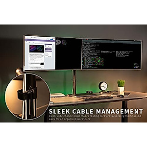 VIVO Dual Ultra Wide 13 to 38 inch Computer Monitor Mount, Fully Adjustable VESA Stand for 2 Wide Screens, STAND-V038M