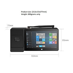 POS Thermal Printer, Tablet Computer, tablette, PIPO X3 Mini PC POS with Printer Intel Z8350 Quad Core Windows 10 Mini pc Box 1920x1200 HDMI (9inch (2+64G))