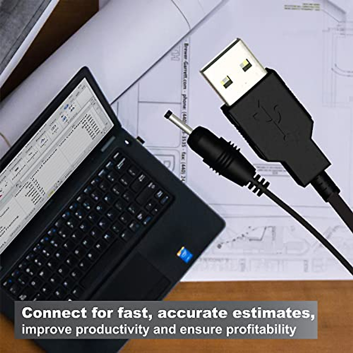 Calculated Industries 5006 Scale Master ProXE PC Interface Cable for the 6135 Scale Master ProXE, 15 feet, Black